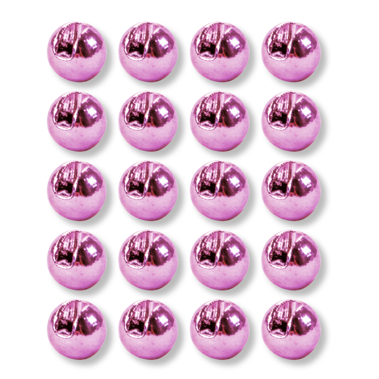 TRAUN RIVER Slotted Tungsten Beads metallic light pink