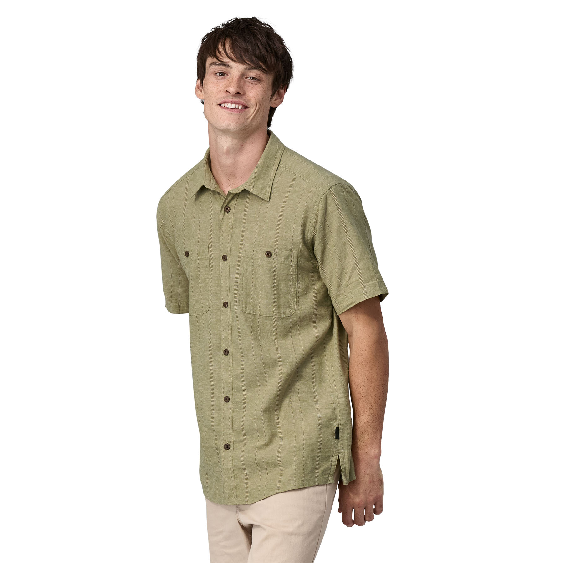 Patagonia Men's Back Step Shirt, Swell Dobby: Buckhorn Green