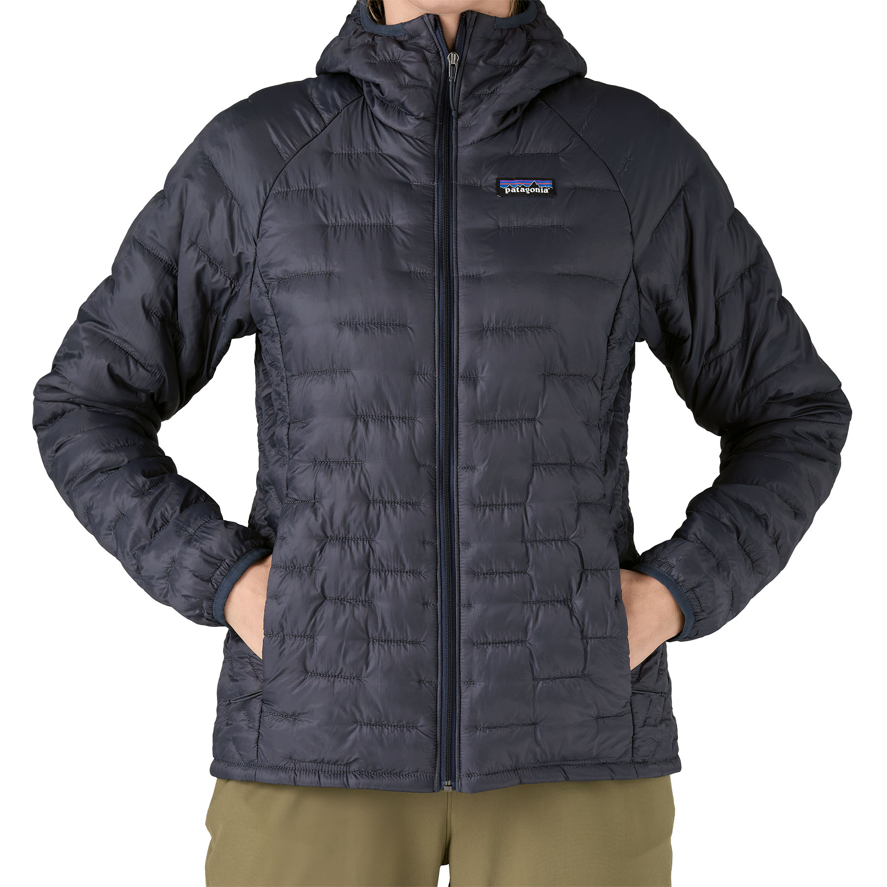 Womens Micro Puff Hoody (smolder blue)