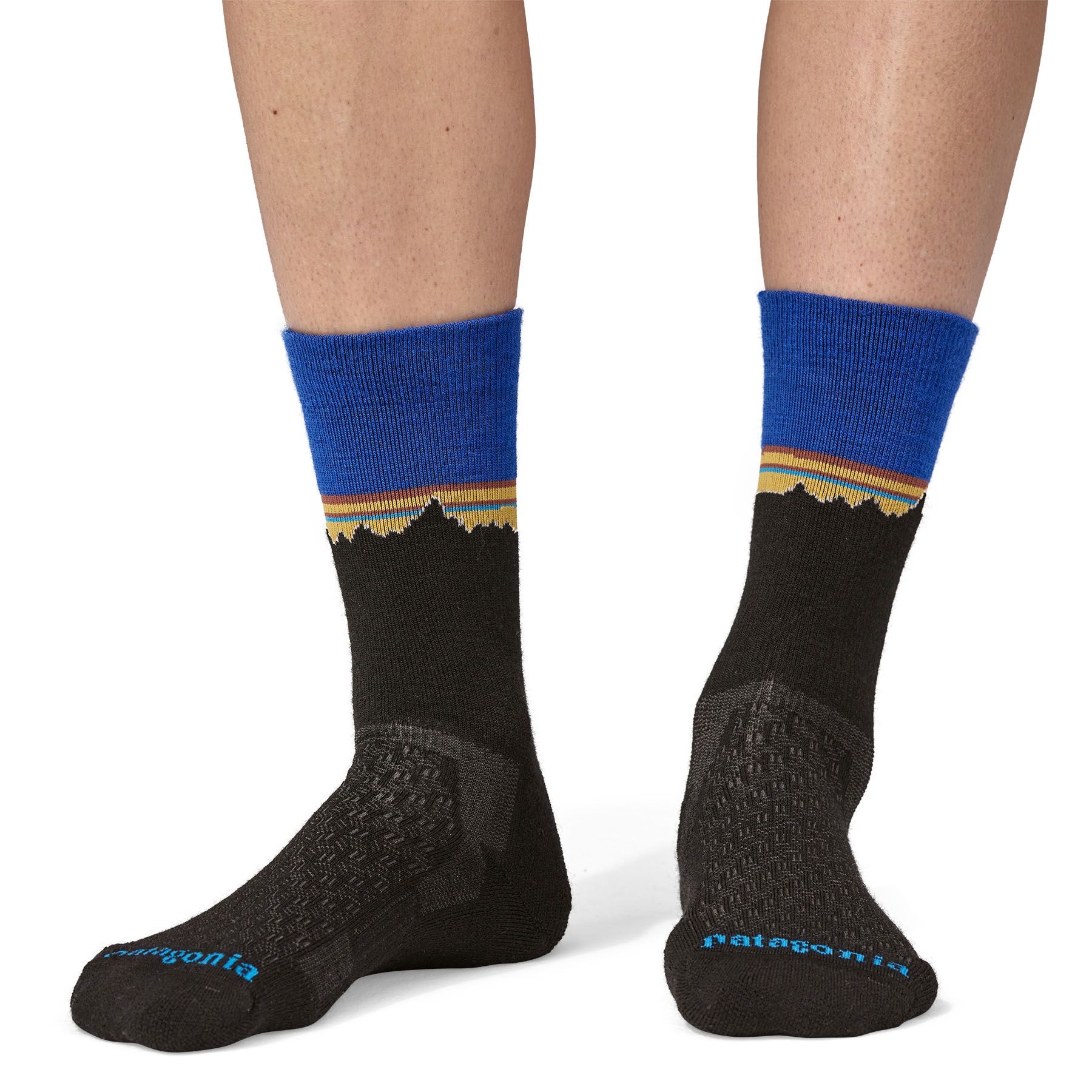 Patagonia Merino Wool Blend Crew Socks (Classic Fitz Roy: Viking Blue)