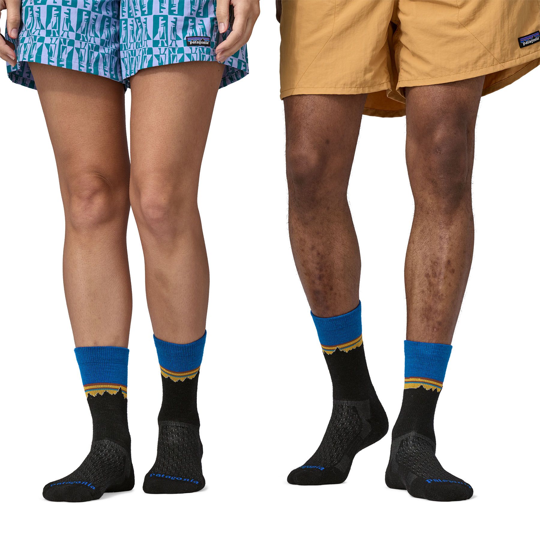 Patagonia Merino Wool Blend Crew Socks (Classic Fitz Roy: Viking Blue)